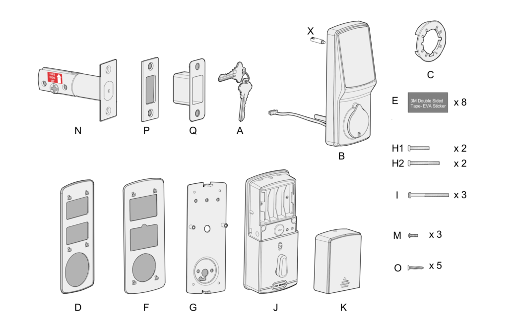 Lockly Secure Deadbolt Parts - Lockly Support Desk